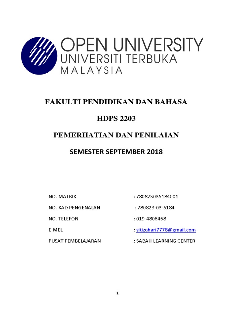 Hdps 2203 Esaimen New | PDF