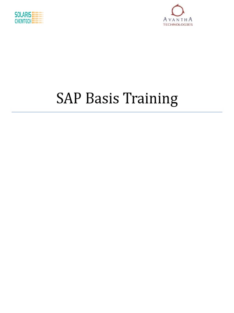 Sap Basis Training Material | PDF | Databases | Database Transaction