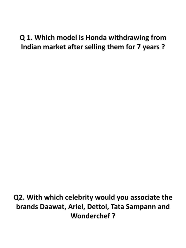 Quiz Round 2 | PDF | Business