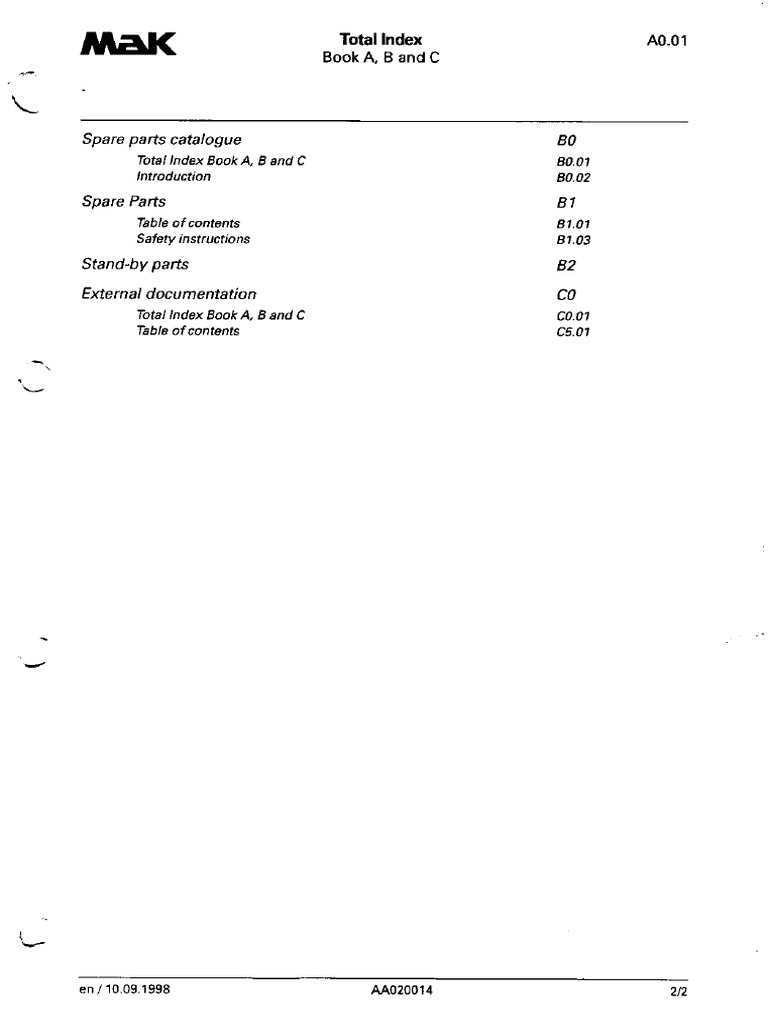MaK M20-M601C Technical Information - Book A, B and C | PDF | Engines ...