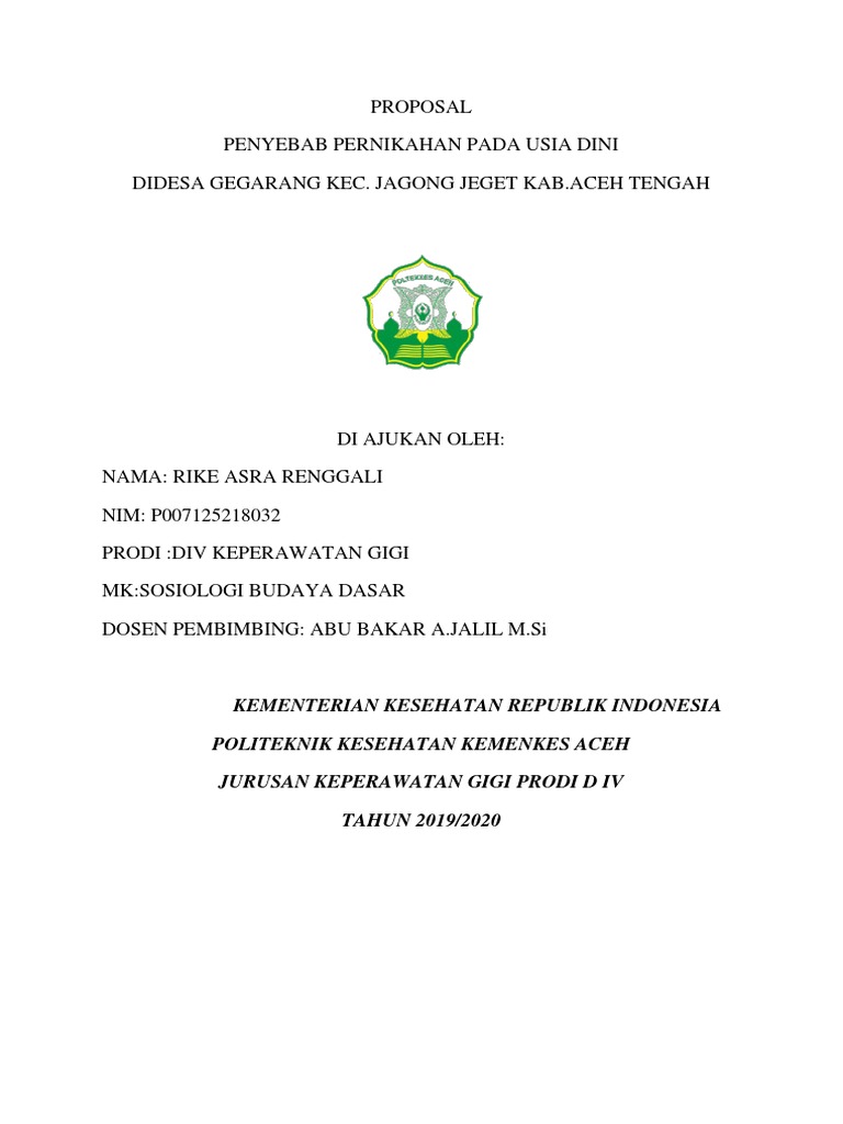 Proposal Pernikahan Dini 2019 | PDF