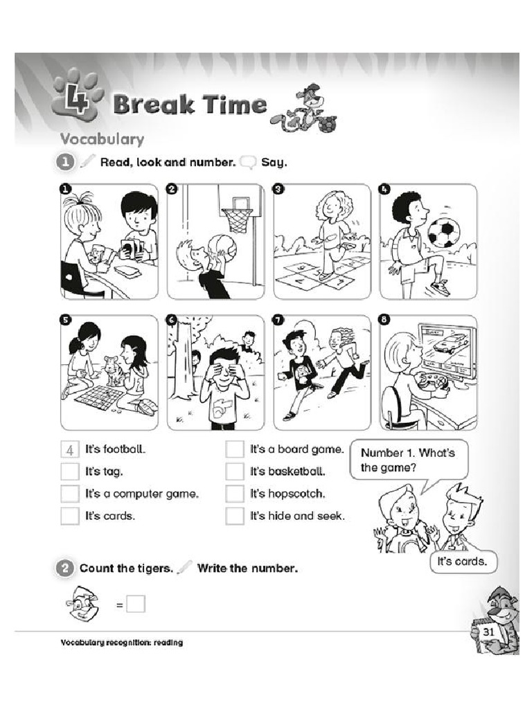 Tiger Team 2 Activity Book Unit 4