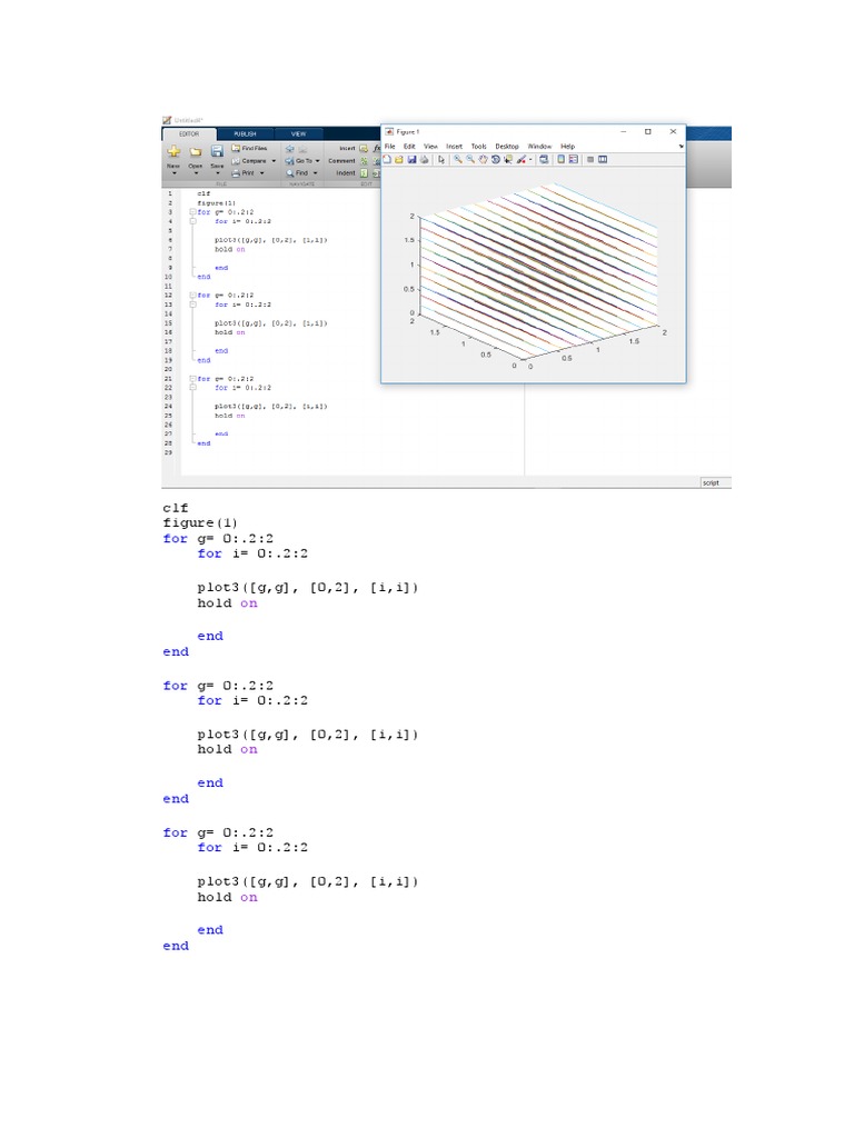 CLF Figure (1) G 0:.2:2 I 0:.2:2 Plot3 ( (G, G), (0,2), (I, I) ) Hold | PDF