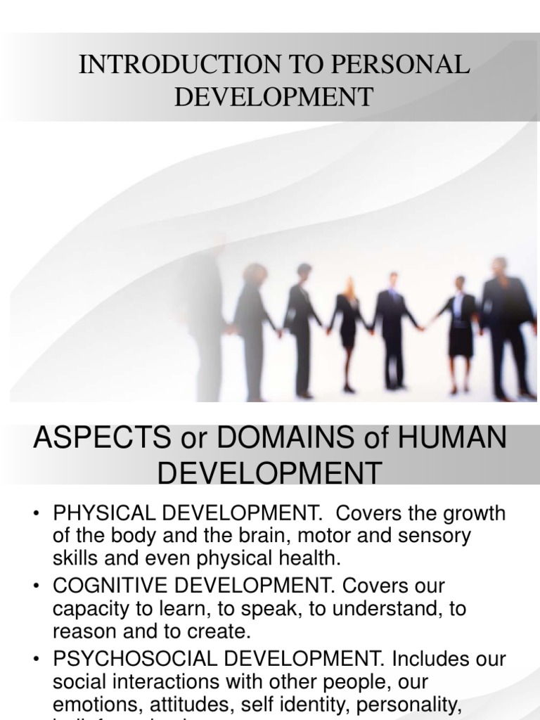 Introduction to the Aspects and Origins of Personal Development | PDF ...