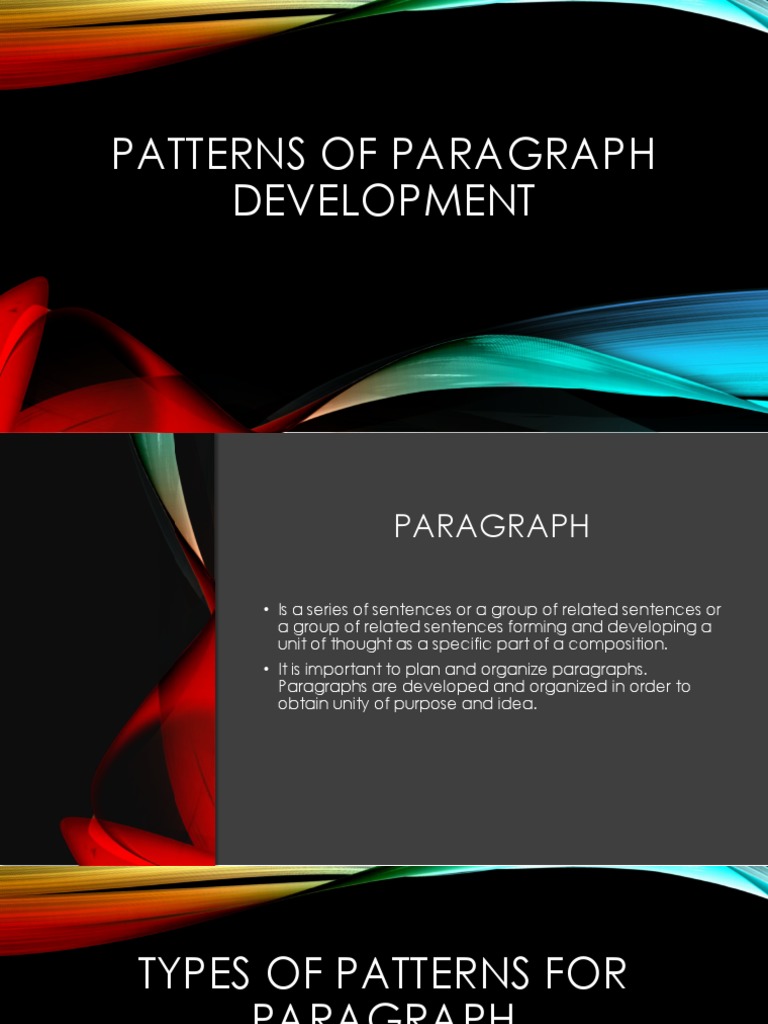 Patterns of Paragraph Development | PDF | Narration | Substance Abuse