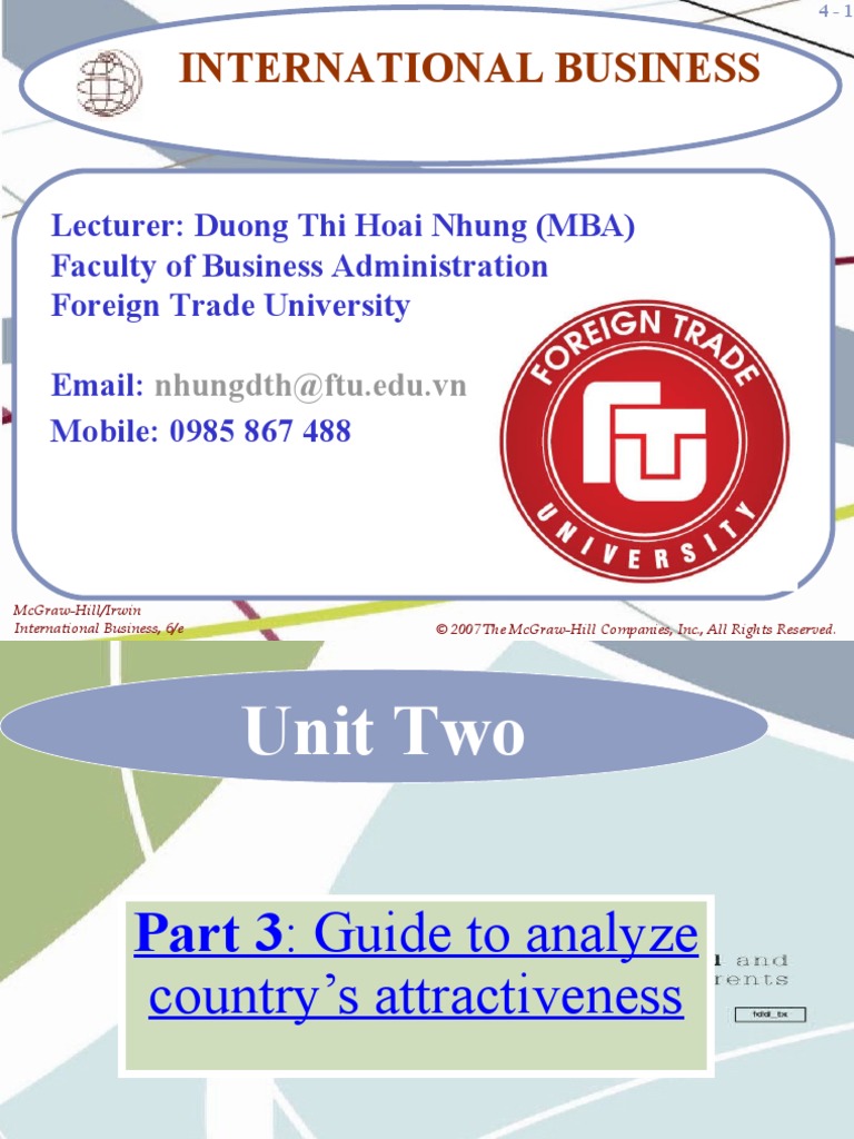 Unit2 SV Part3 Country Attractiveness | PDF | Business