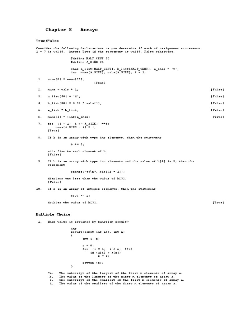 Arrays | PDF | Array Data Structure | Integer (Computer Science)