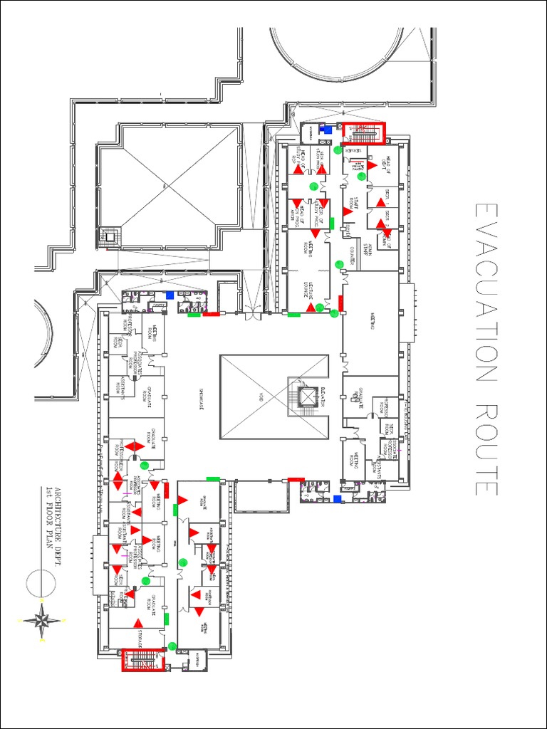 Contoh Denah Evacuation Route | PDF