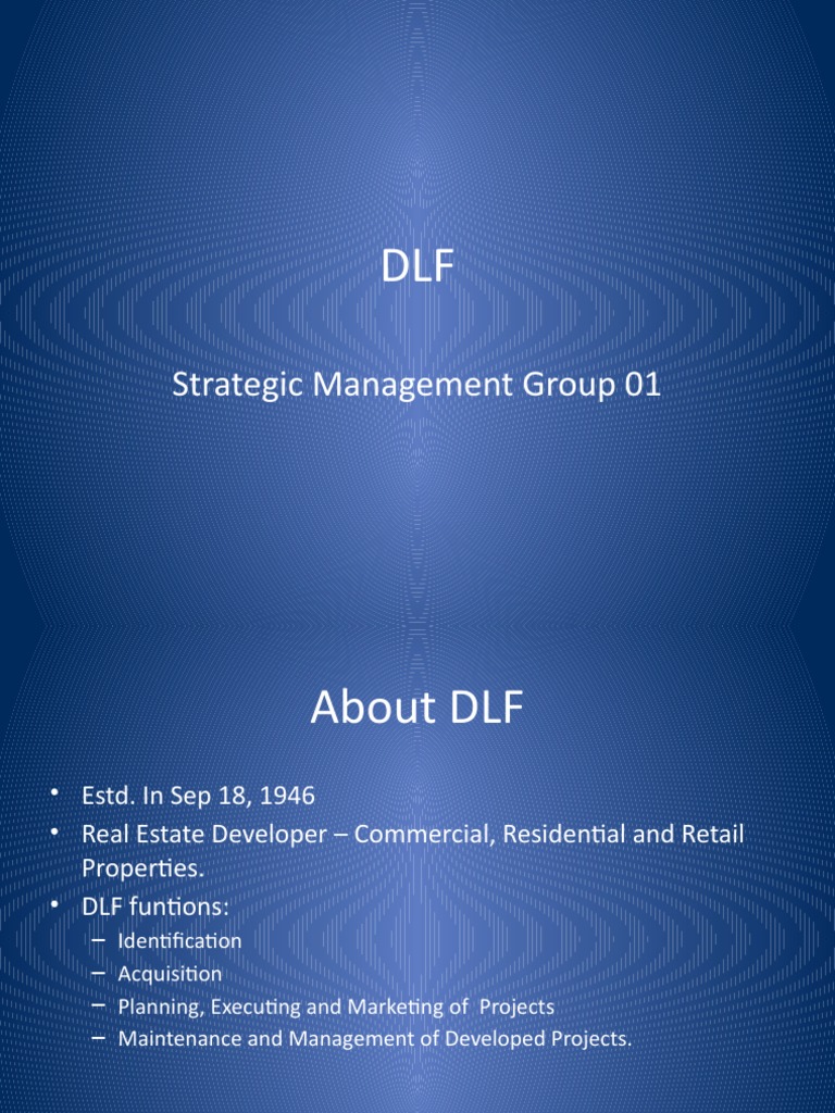 DLF: Real Estate Development Overview | PDF | Business | Economies
