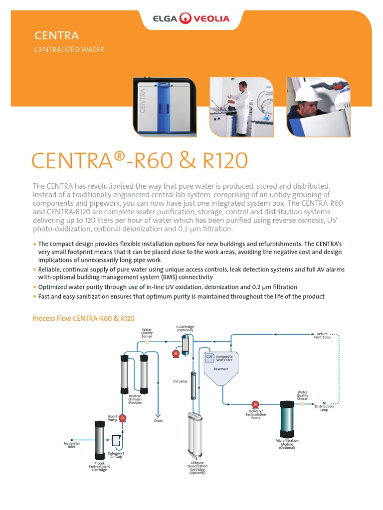 Centra R 60 120 Spec Sheet Litr38761 05 | PDF | Purified Water | Water ...