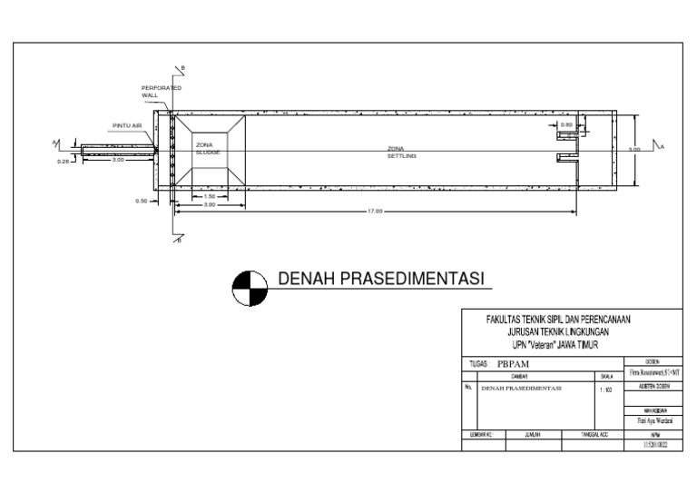 Denah Prasedimentasi: Pbpam