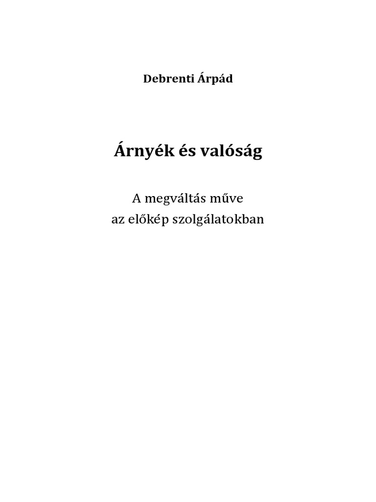 Arnyek Es Valosag Konyv PDF | PDF