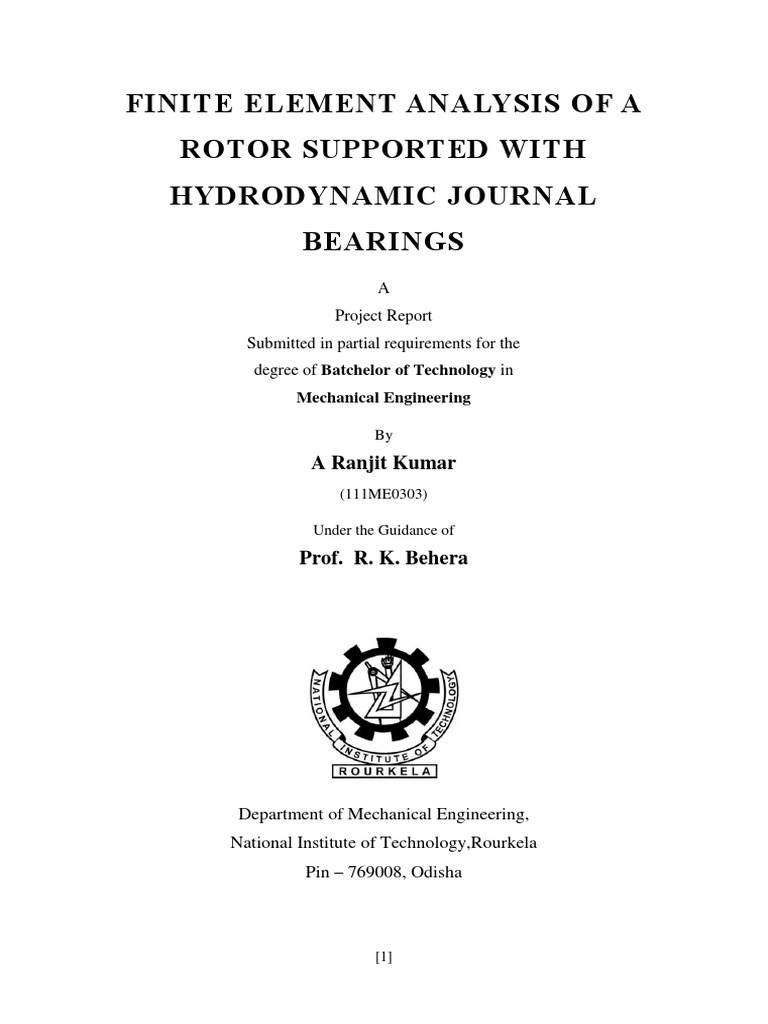 Finite Element Rotor Pdf Matrix Mathematics Finite Element Method