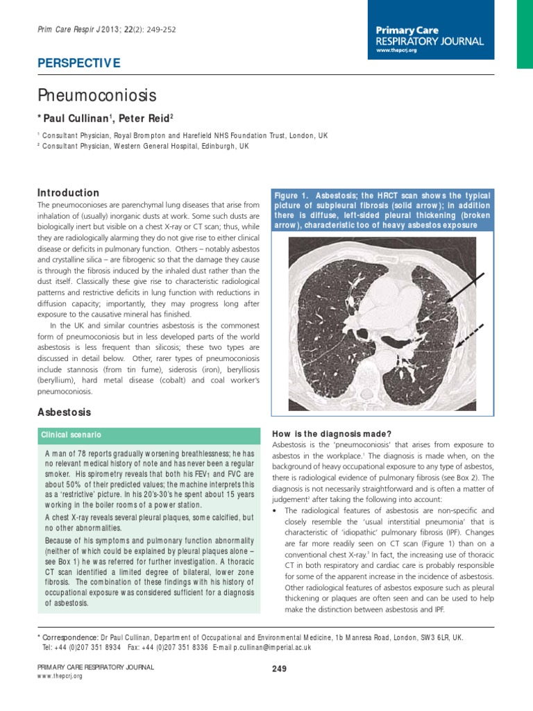 Pneumoconiosis 1 | PDF | Lung | Medicine