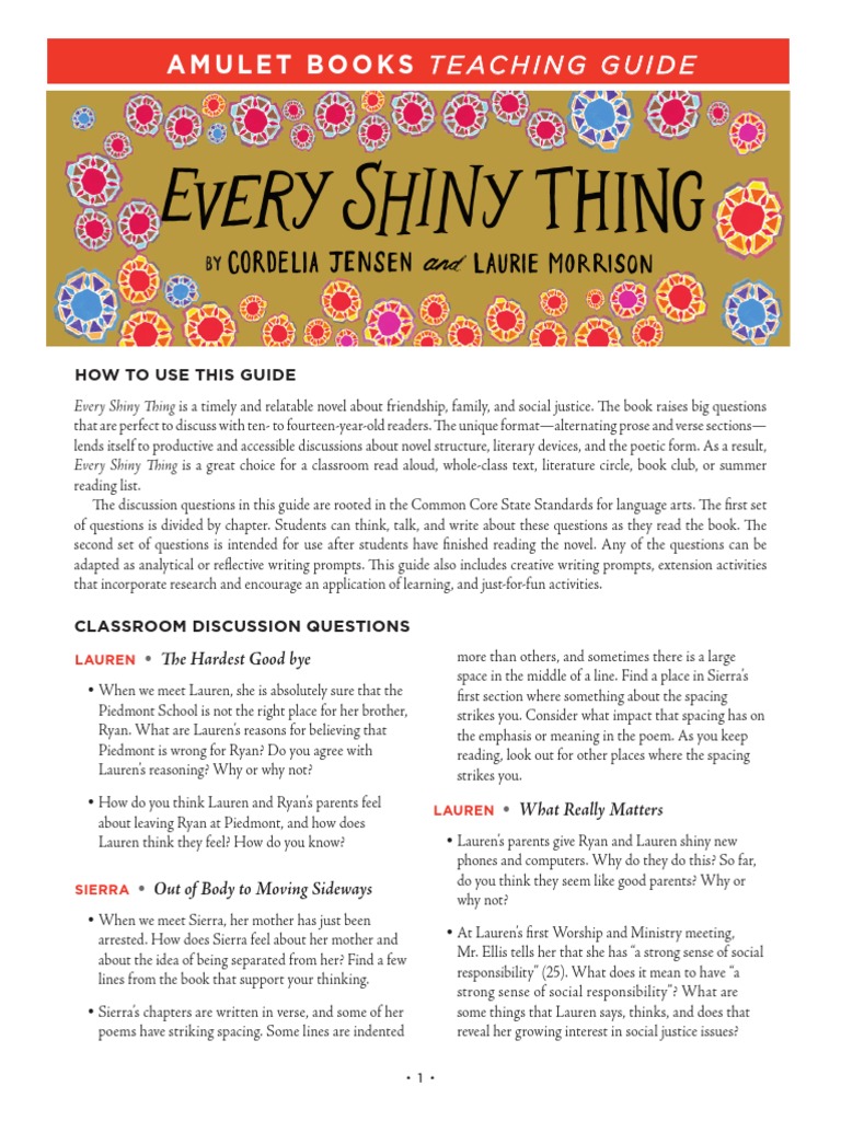 EVERY SHINY THING Teaching Guide | PDF | Narration