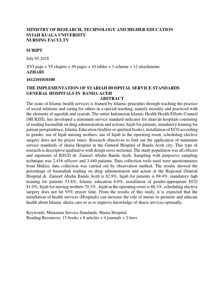 Ministry of Research, Technology and Higher Education Syiah Kuala ...