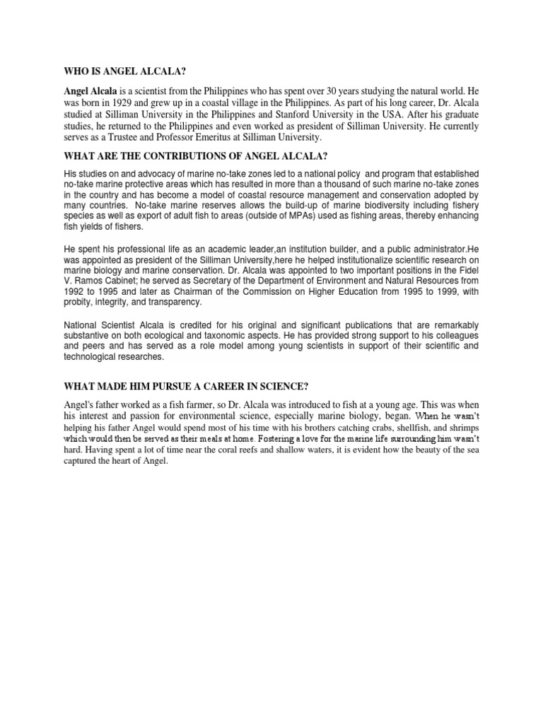 Angel Alcala | PDF | Marine Biology | Oceanography