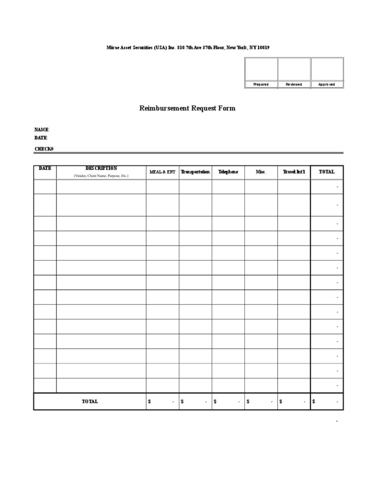 Out of Pocket Expense Form | PDF | Business