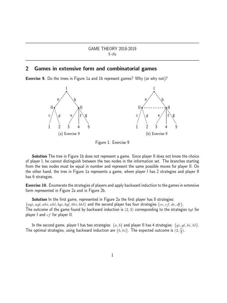 GAME THEORY SOLUTIONS | PDF | Mathematical Economics | Economics Of ...