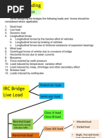 Loading Standards of Bridges, IRC Loading | PDF | Axle | Bridge