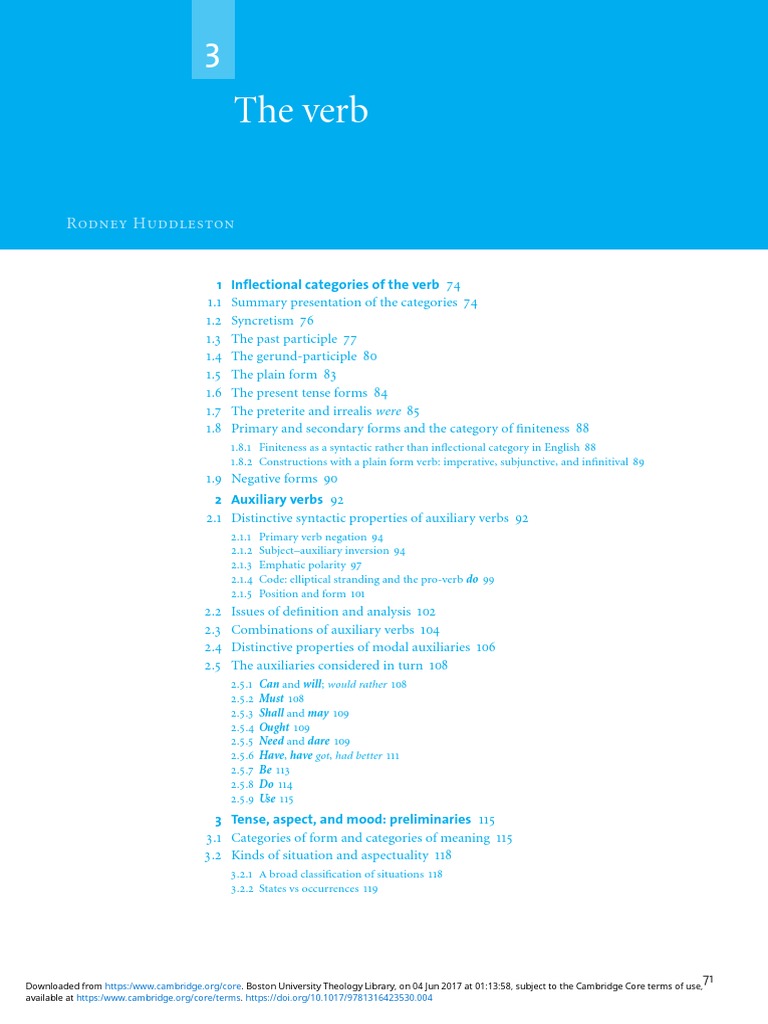 Understanding English Verbs and Tenses | PDF | Perfect (Grammar) | Verb