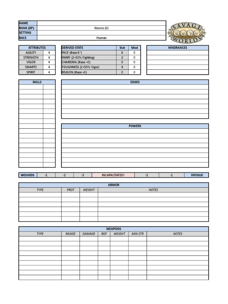 Human Character Stats Overview | PDF | Role Playing Games | Leisure