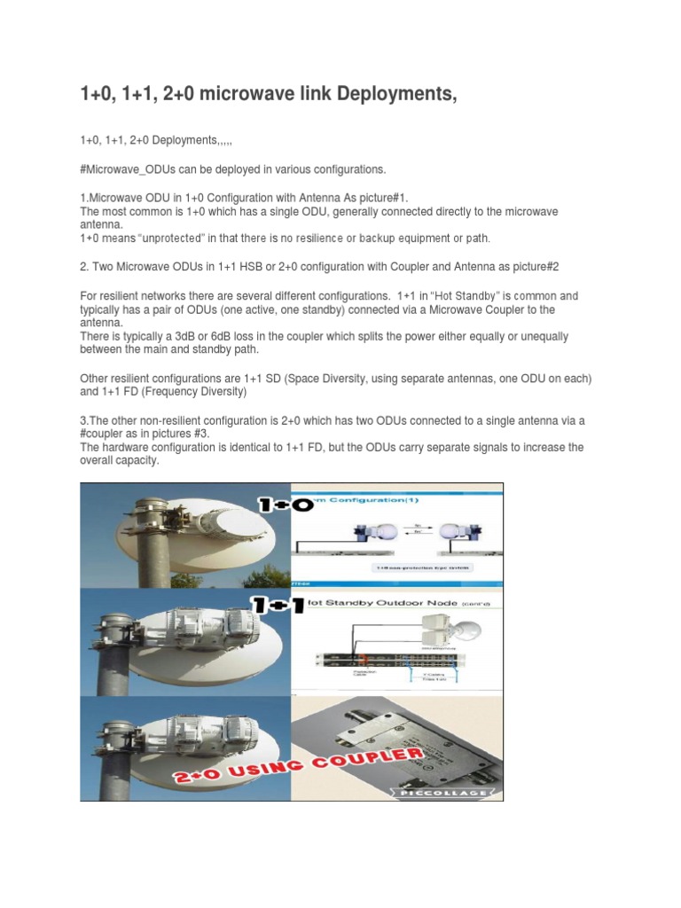 Microwave Antenna Deployment Configurations | PDF
