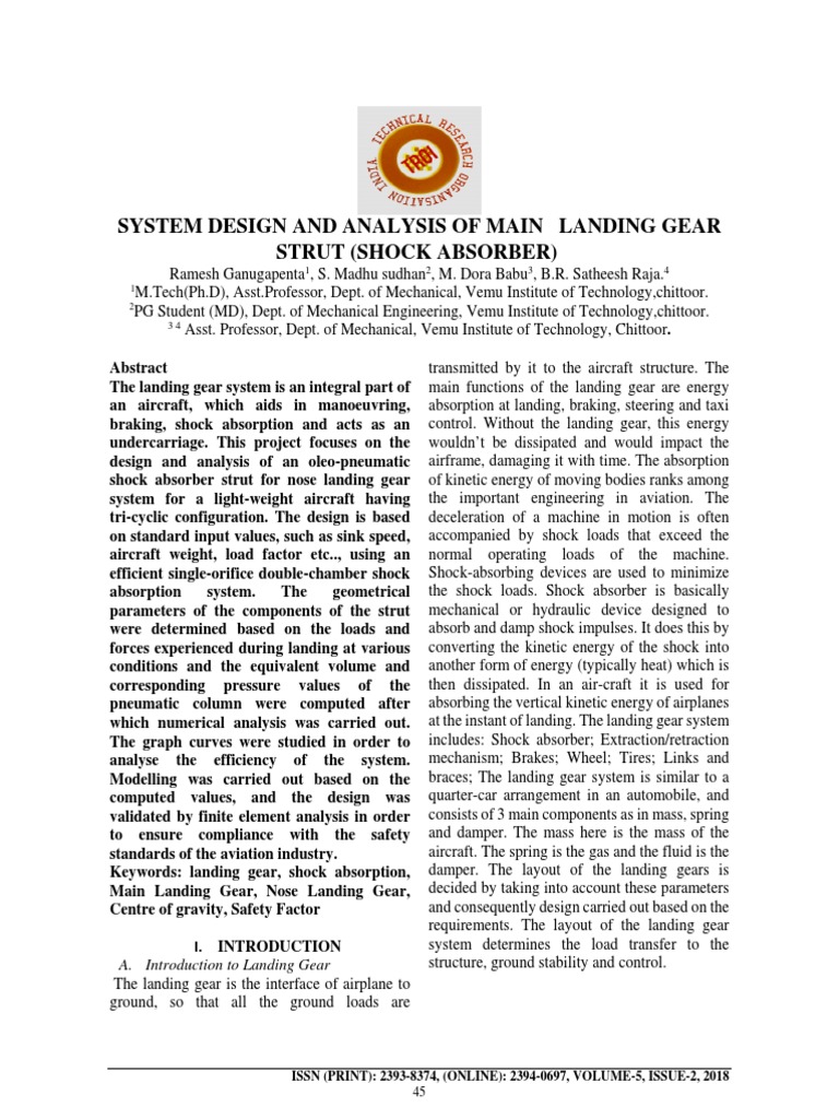 Aircraft Landing Gear Design | PDF | Landing Gear | Finite Element Method