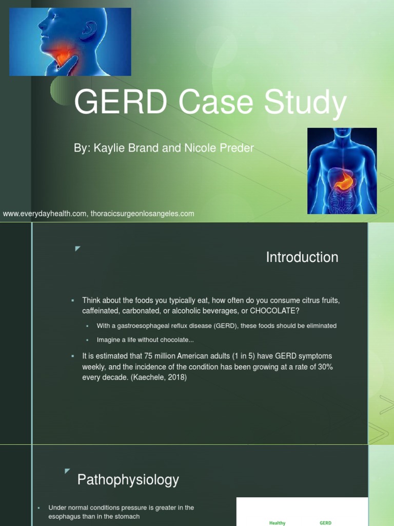 MNT Case Study - Gerd | PDF | Gastroesophageal Reflux Disease | Heartburn