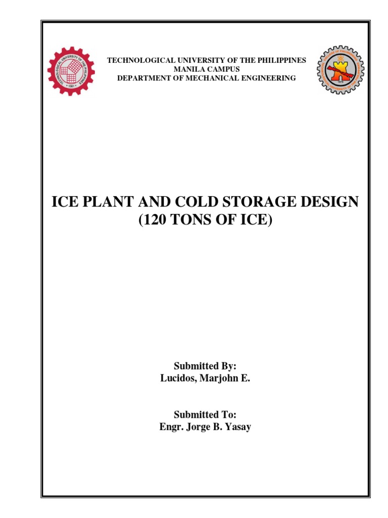 Ice Plant and Cold Storage Design | PDF | Ice | Ton