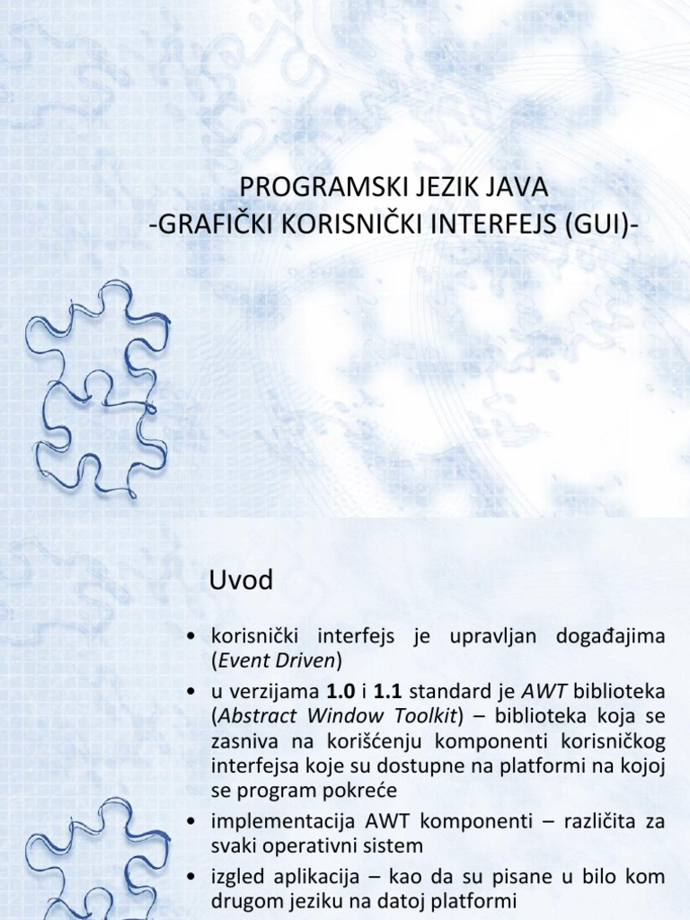 Programski Jezik Java Gui | PDF