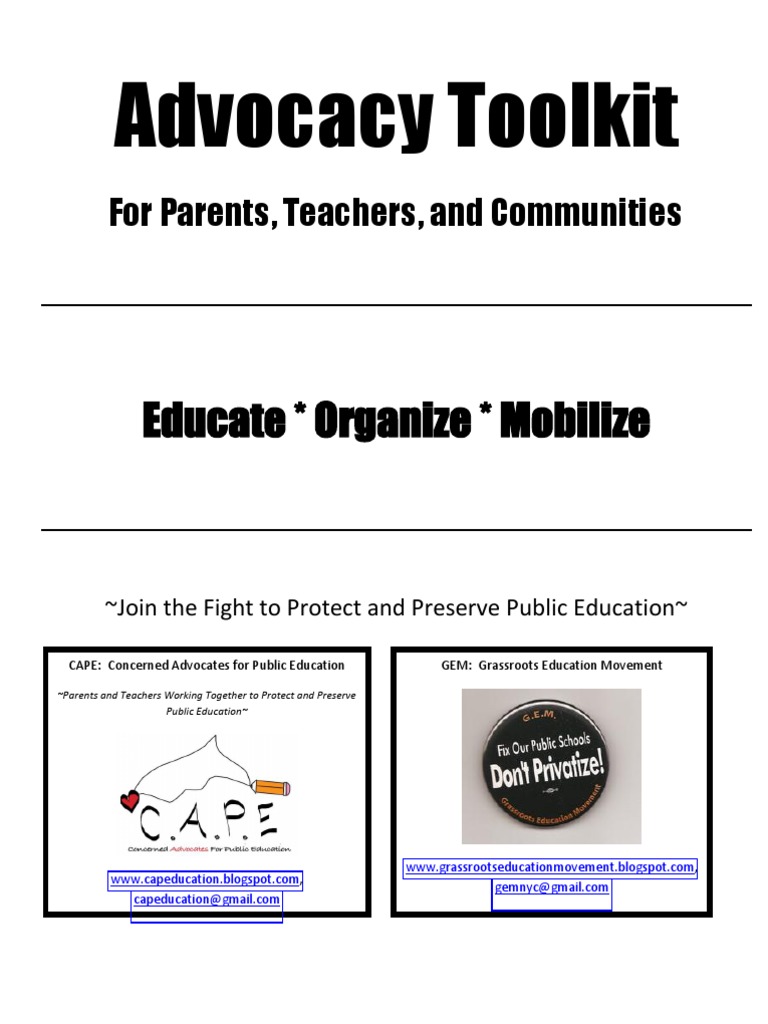 Advocacy Toolkit PDF Final Oct 2010 | PDF | Press Release | School Library
