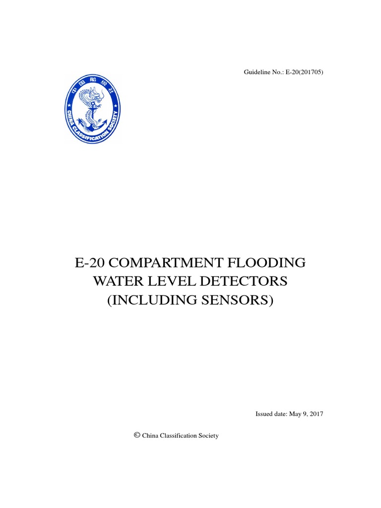 E20compartment Flooding Water Level Detectors (Including Sensors ...