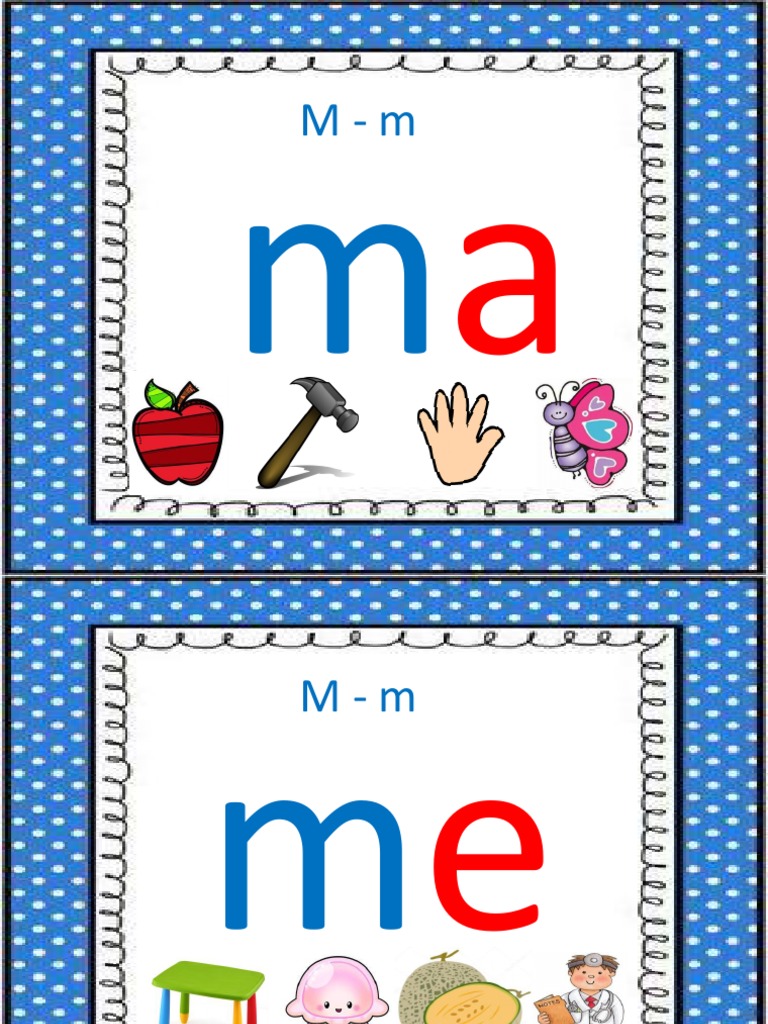 Tarjetas - Silabas M | PDF