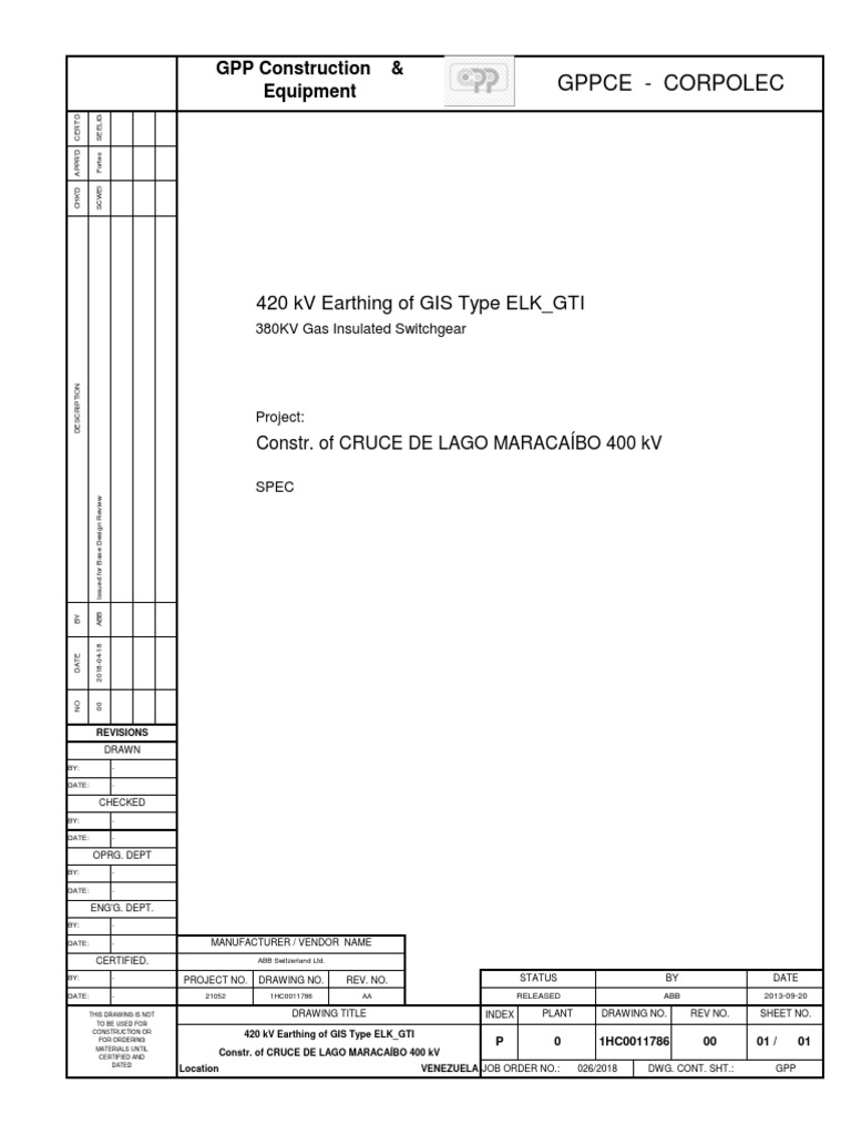 Earthing of Gis Type Elk | PDF | Insulator (Electricity) | Electrical ...