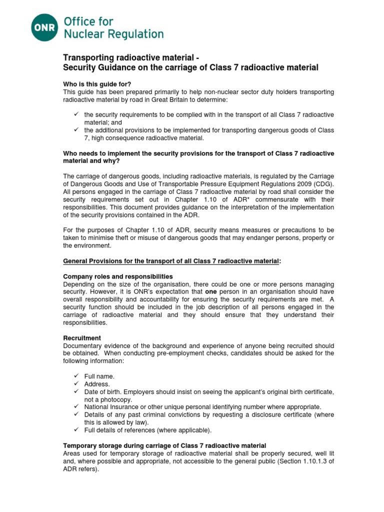 مهمsecurity Guidance Imc Sector | PDF | Dangerous Goods | Identity Document