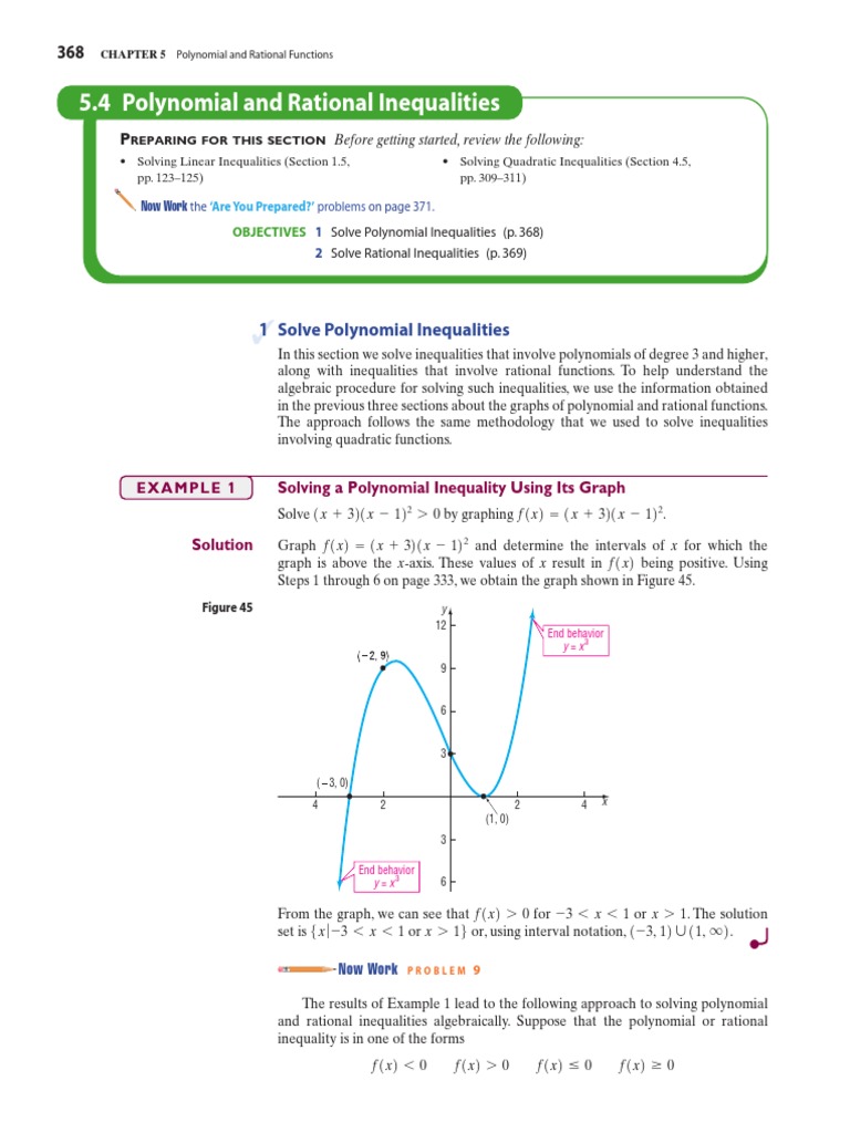 Solving Polynomial & Rational Inequalities | PDF | Polynomial ...