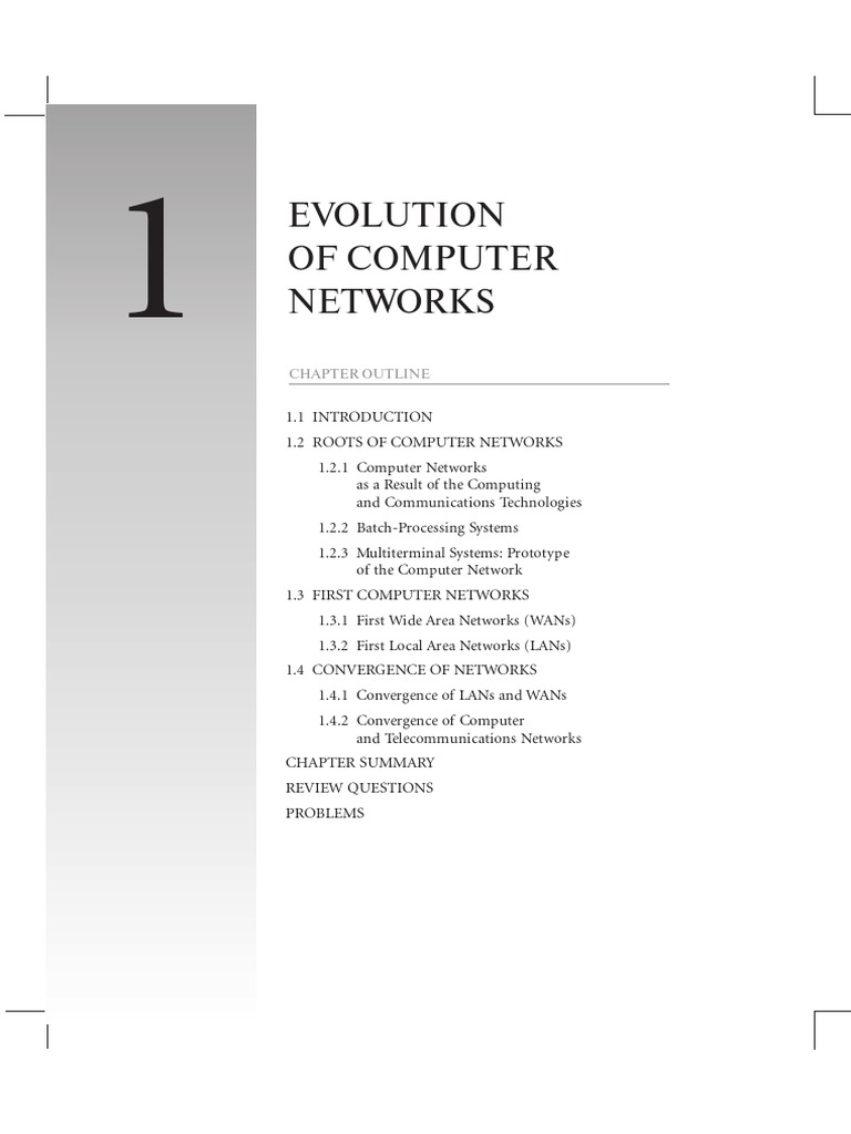 Chapter 1 Evolution of Computer Networks | PDF | Wide Area Network | Computer Network