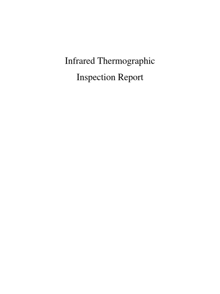 Infrared Thermographic Report Template