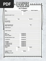 VTM 5E Quick Reference Guide | PDF | Tabletop Games