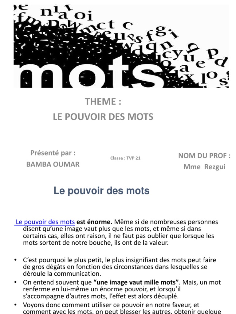 Pouvoir Des Mots | PDF | Beauté | Amour