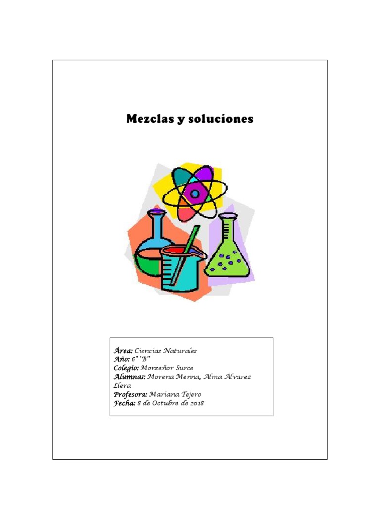 Mezclas y Soluciones (Portada) | PDF