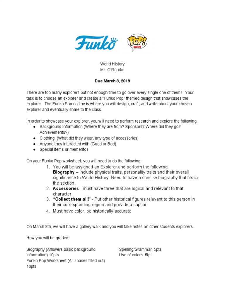 Funko Pop Project Guidelines | PDF