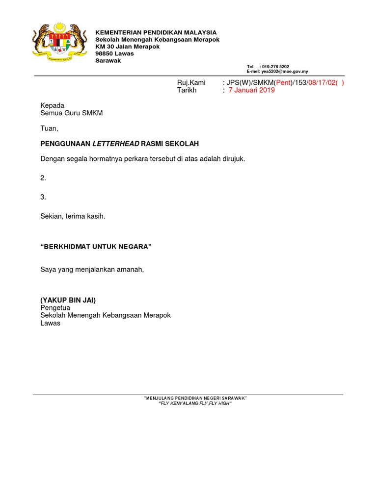 Letterhead Rasmi S | PDF