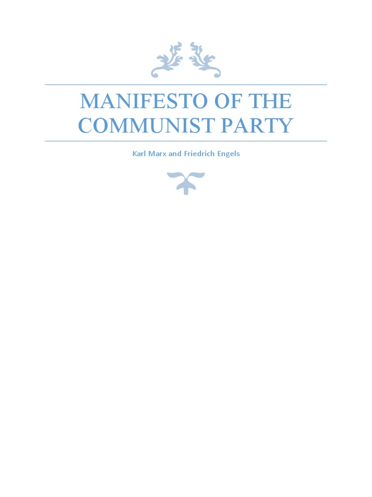 Communist Party Manifesto Overview | PDF | Bourgeoisie | Communism