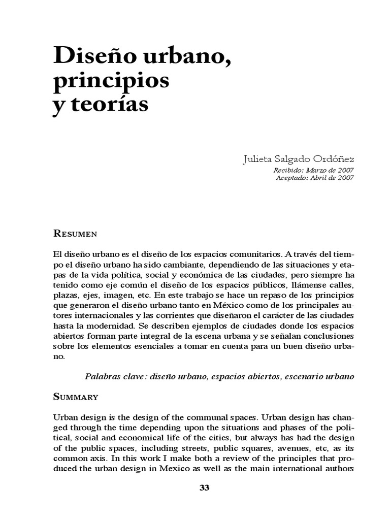 Salgado, Julieta - Diseño Urbano, Principios y Teorias | PDF | Ciudad ...
