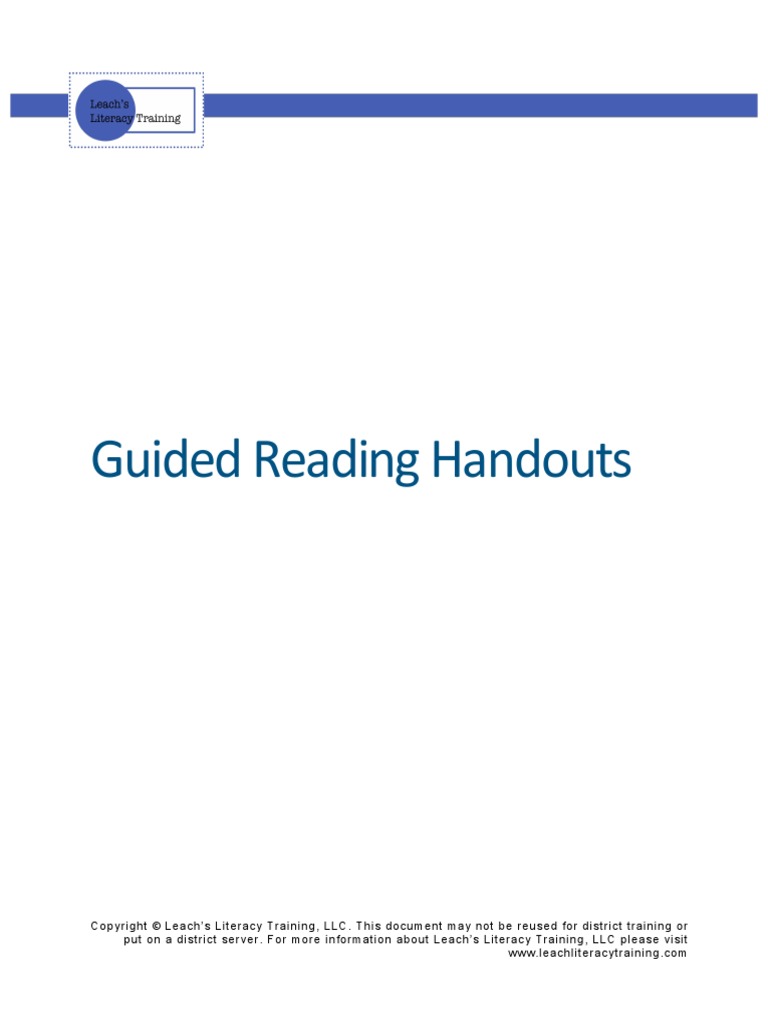 P11-Leach - Melissa-Differentiated Guided Reading | PDF | Reading ...