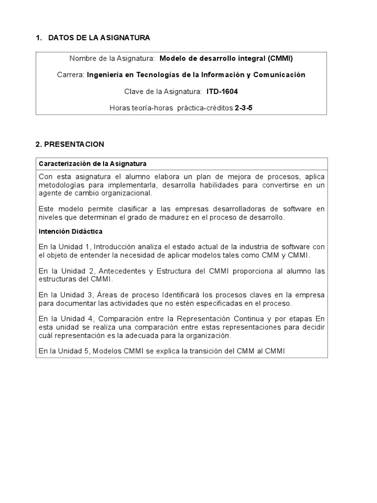 ITD-1604-Modelo Desarrollo Integral PDF | PDF | Software | Ingeniería de software