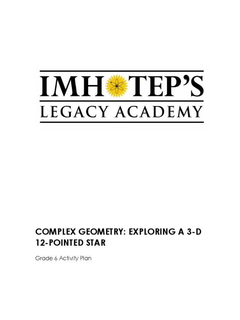 Build a 3D 12-Pointed Star Activity | PDF | Geometry | Teaching Mathematics