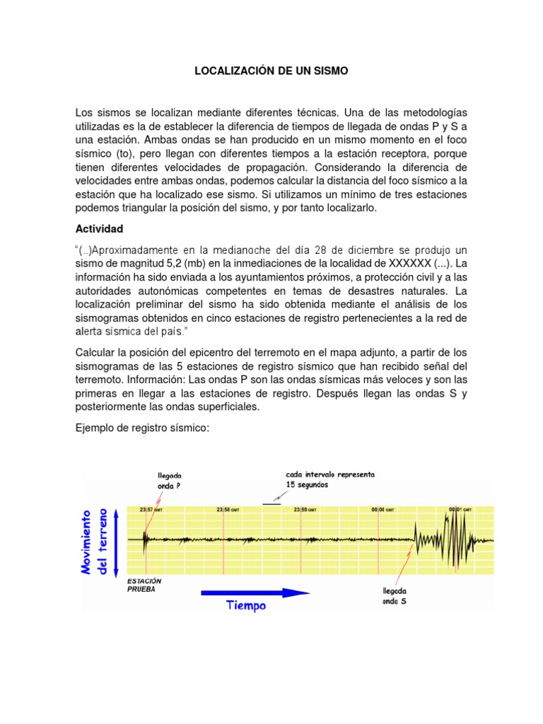 Localización de Un Sismo | PDF | Olas | Temblores